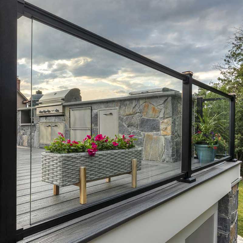 Framed Glass Railing – Pro Deck Supply